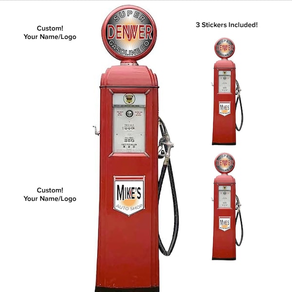 shell gas pump decals