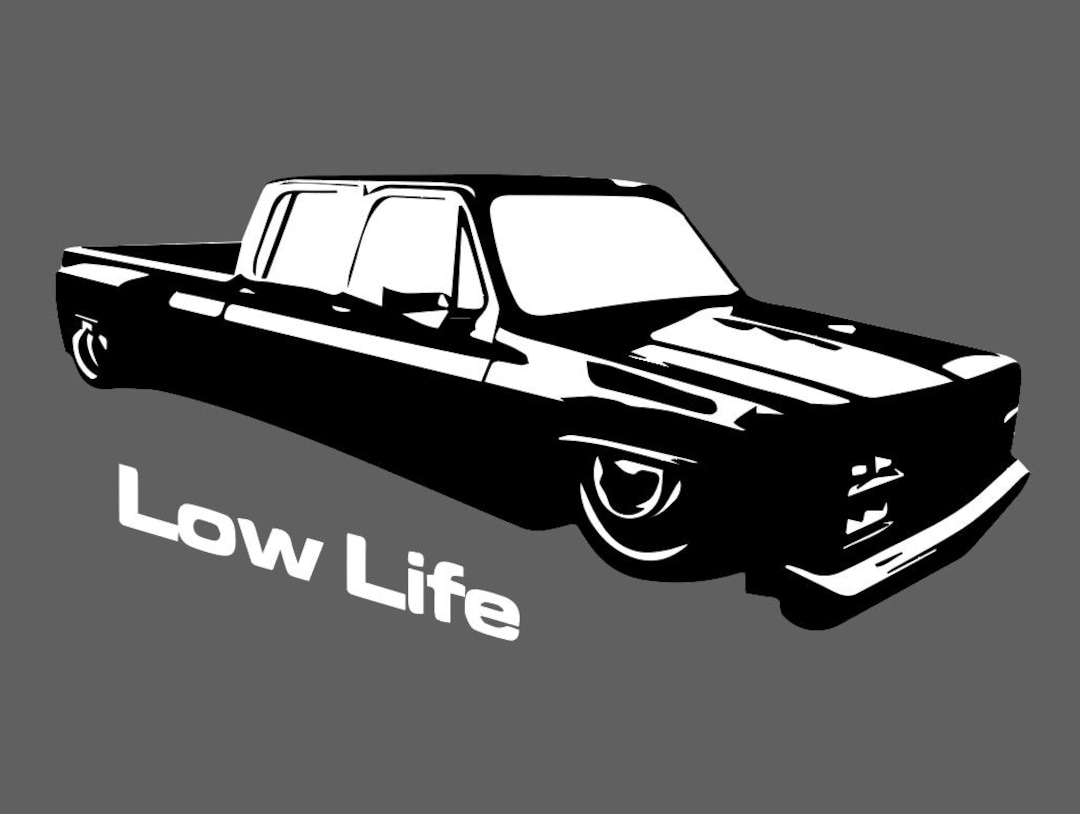 Dually Truck Slammed Low Life Lowered PNG & SVG Digital Download Vector ...