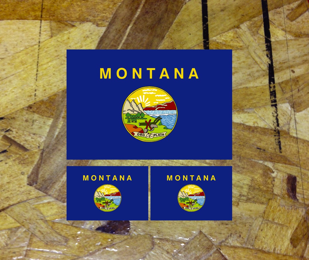 Montana Flags Plus Beartooth Pass MT Highway to the Sky Montana Decal ...