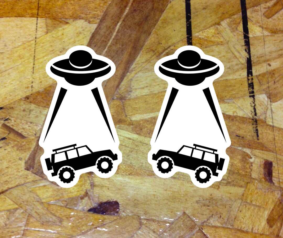 Jeeper UFO Alien Abduction Jeep Funny Decal Sticker Wrangler Unlimited ...