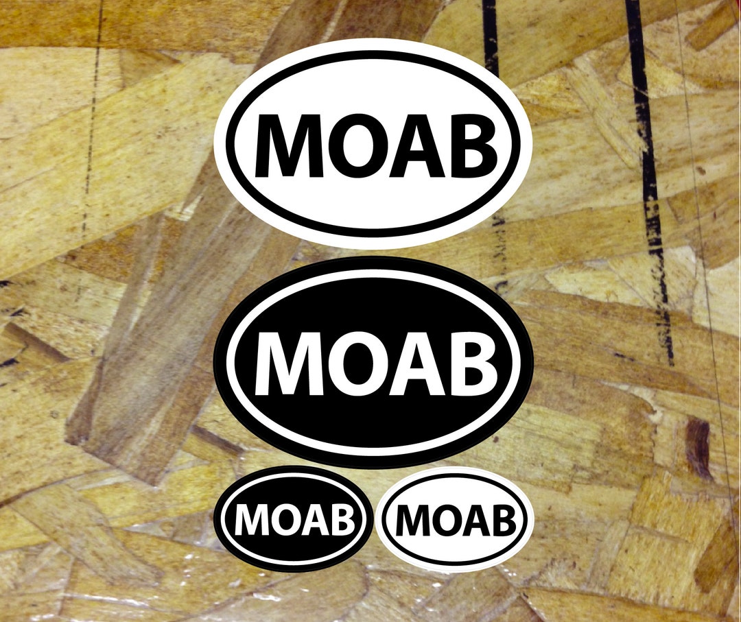 MOAB Utah off Road UHV Sticker Decal Black & White - 2 for 1 Bonus - Etsy