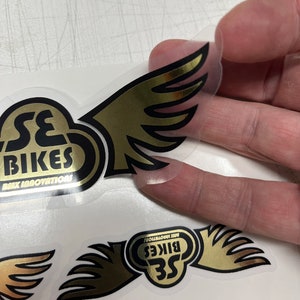SE Bikes BMX PK Ripper Landing Gear Stickers Decals Bike Kit Gold/black ...