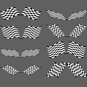 Checker Flags Wave Waving Hot Rod Race Illustration SVG, EPS, PNG ...