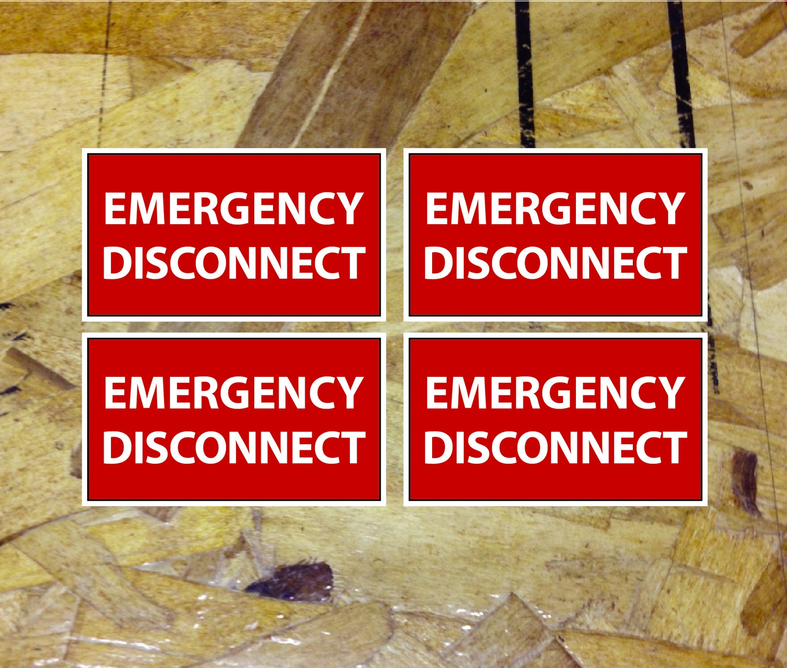 Emergency Disconnect Sticker Decal Electrician ID Label Vinyl - 4 for 1 ...