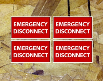Emergency Disconnect Service Disconnect Sticker Decal Electrician Id ...