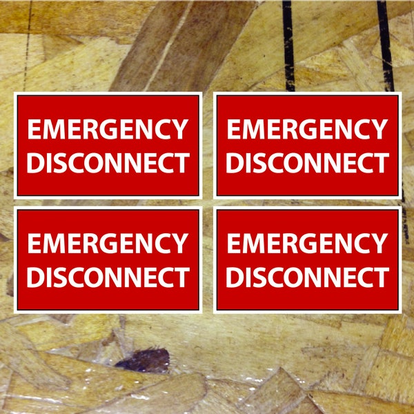 Emergency Disconnect Service Disconnect Sticker - Etsy