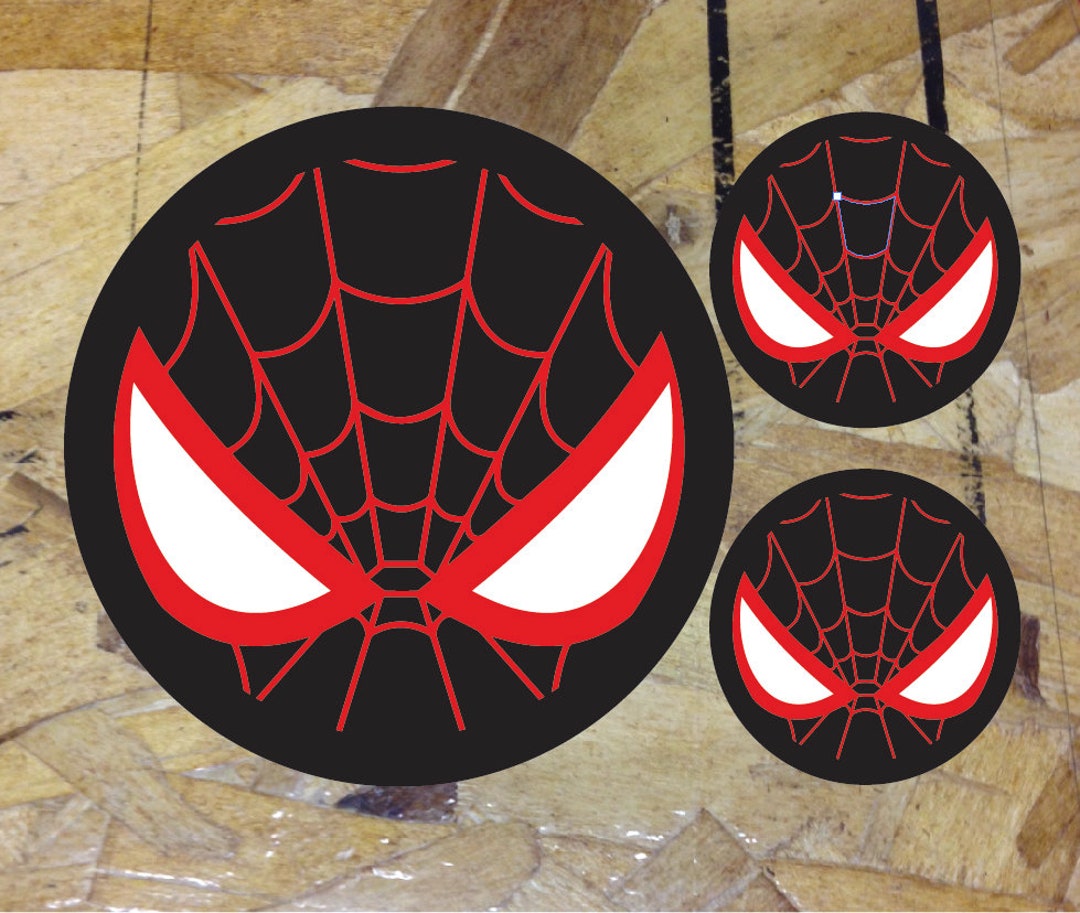 Spiderman Circle Sticker Black Red Spidey Parody Cool Style Decal ...