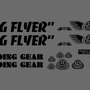 SE Bikes Bmx Big Flyer Landing Gear Stickers Decals Bike Kit - Black ...