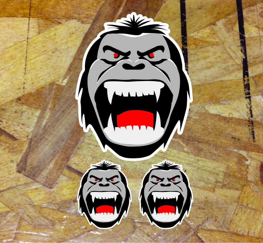 Angry Ape Decal Sticker Water Bottle Laptop Cooler - 3 for 1 - Etsy