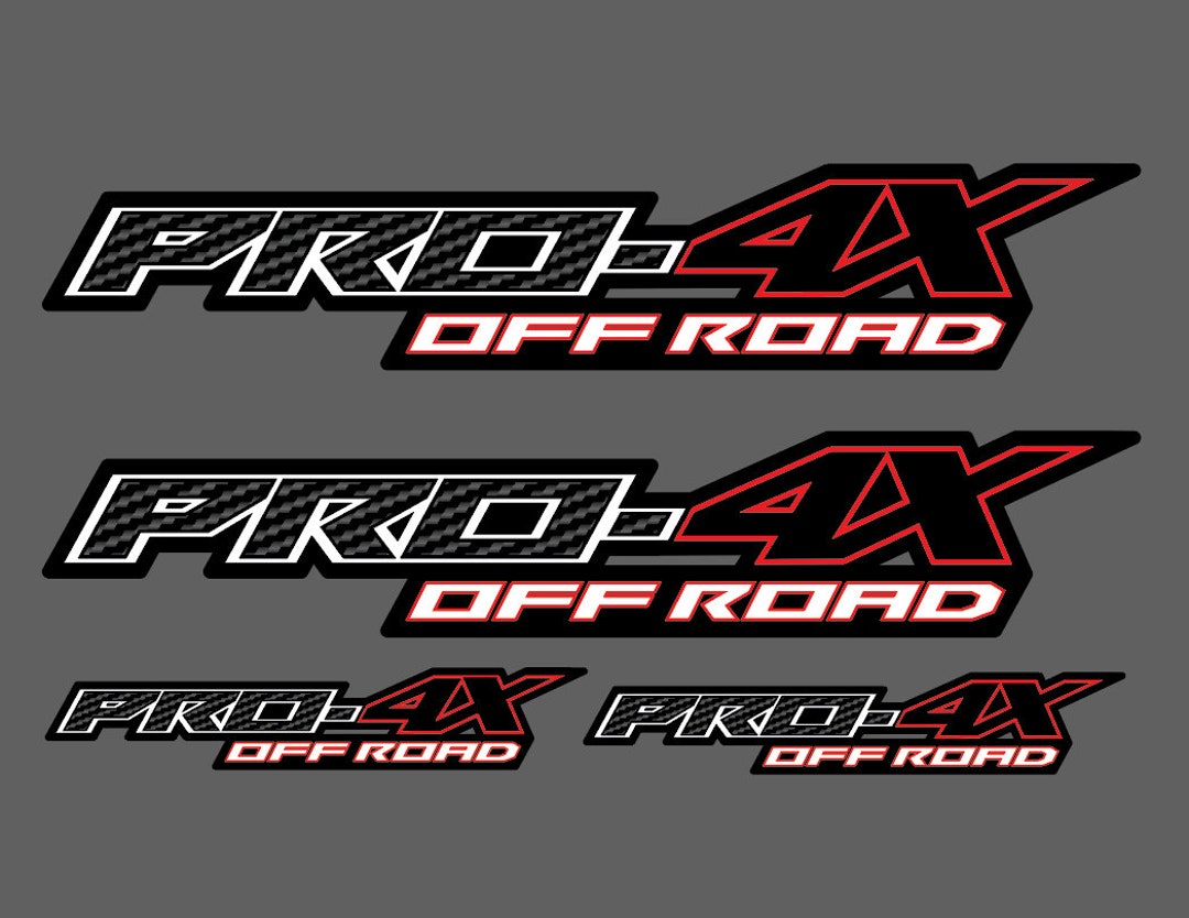 4x4 Pro 4 X off Road Carbon Fiber Look Stickers Decals for Truck SUV 18 ...