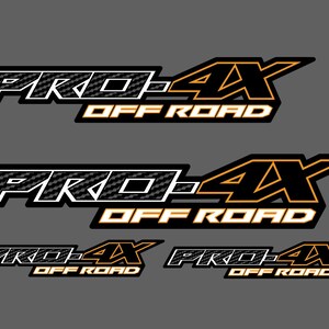 4x4 Pro 4 X off Road Carbon Fiber Look Stickers Decals for Truck SUV 18 ...
