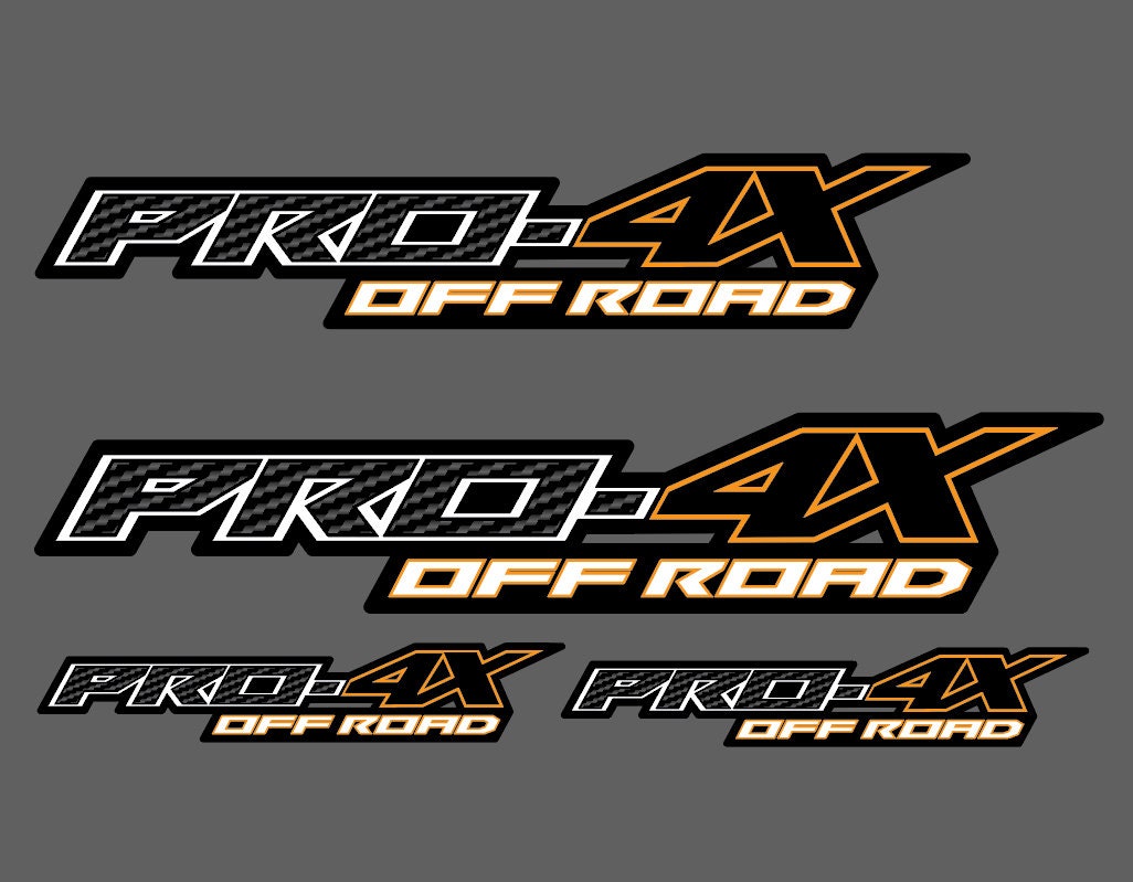 4x4 Pro 4 X off Road Carbon Fiber Look Stickers Decals for Truck SUV 18 ...