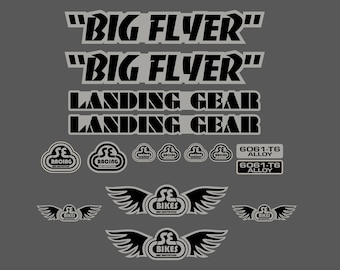 SE Bikes BMX BIG Ripper Landing Gear Stickers Decals Bike Kit Gray ...