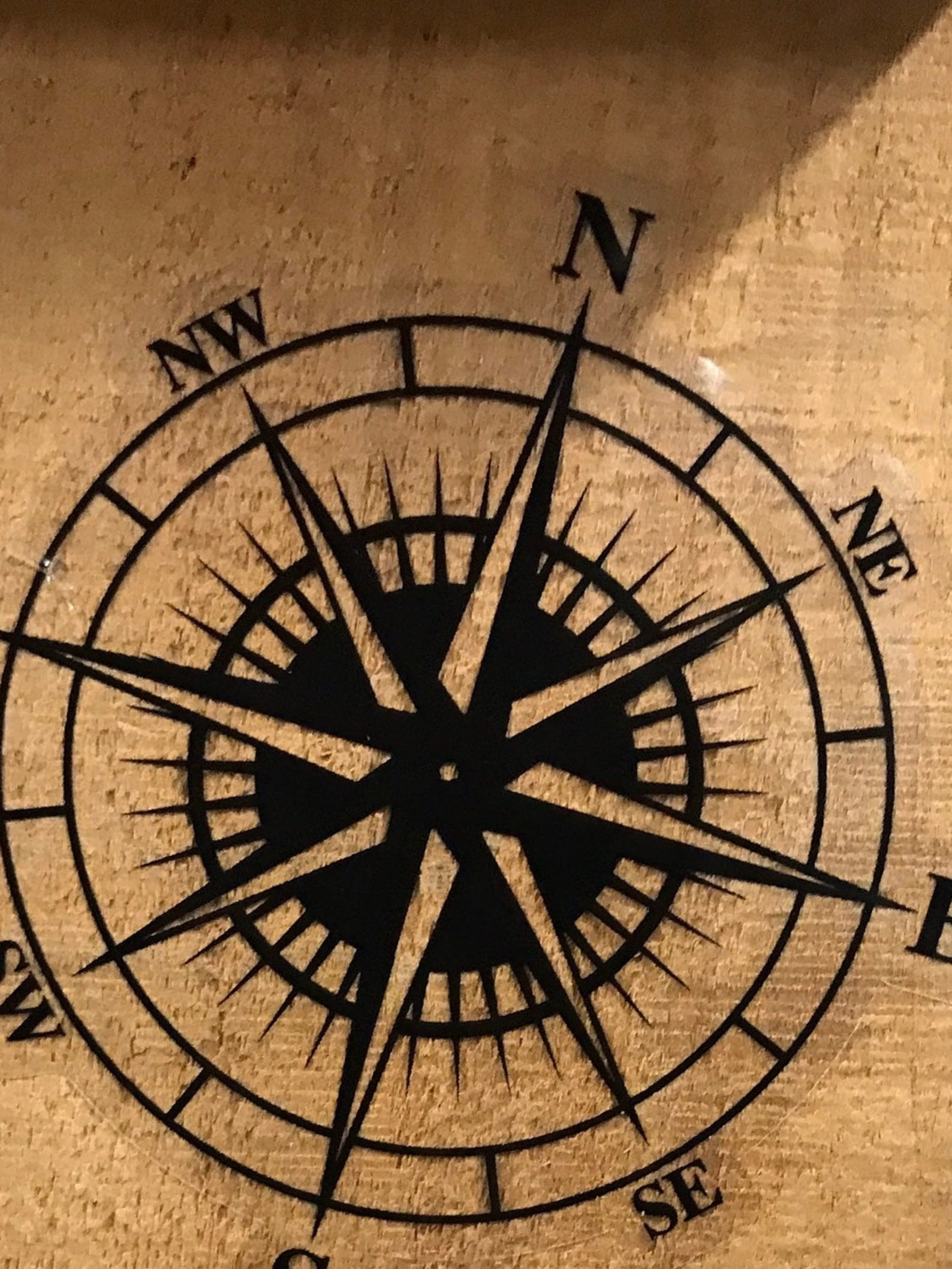 Compass Sticker Decal Clear and Black Vinyl Camping Outdoors Travel RV ...