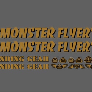 SE Bikes MONSTER Flyer Landing Gear Stickers Decals Bike Kit Gold/black ...