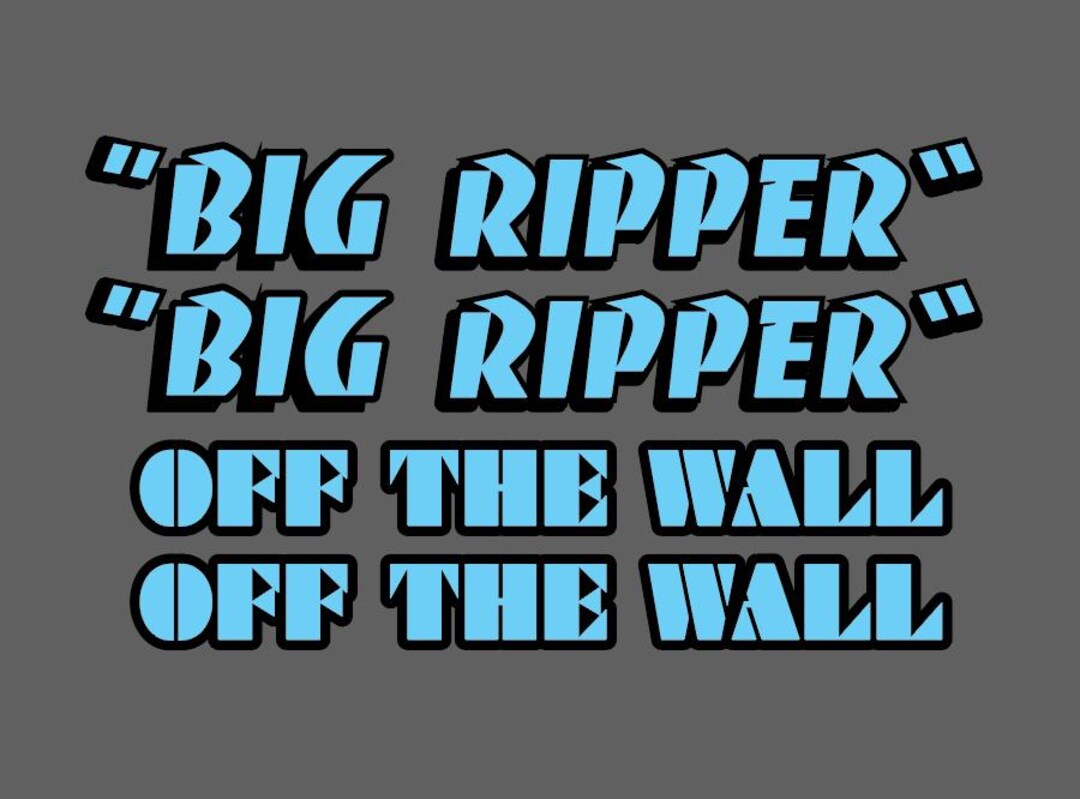 SE Bikes BMX BIG Ripper Frame and Fork Stickers Decals Bike Kit ...