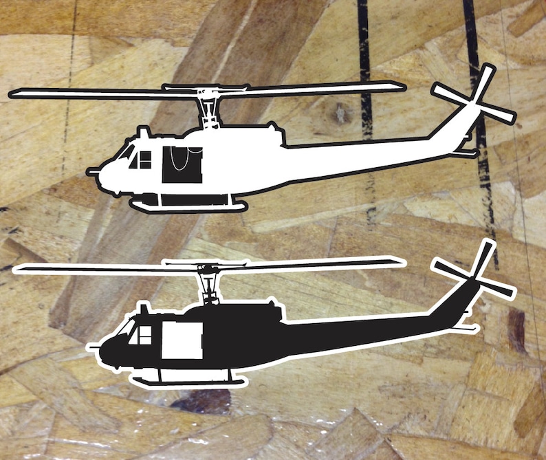 Huey UH-1 Helicopter Sticker Bumper Window Car Truck Decal Military ...