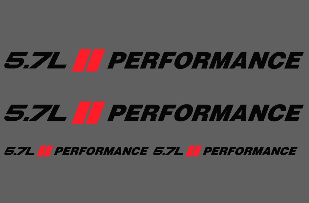 Custom 5.7 L PERFORMANCE Race Type Truck Vinyl Sticker Decals 5.7L 4ea ...