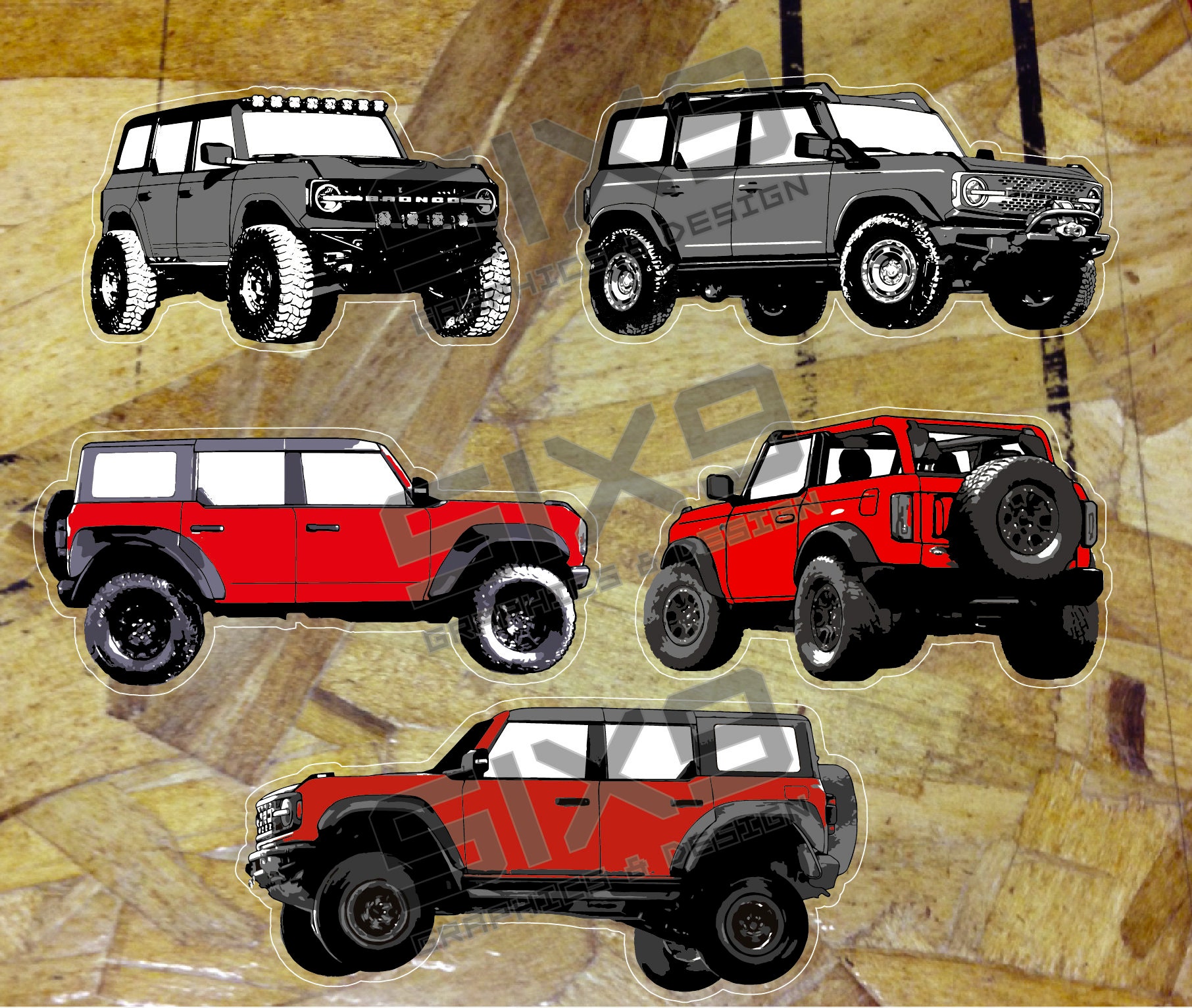 Bronco 4x4 New 2022 2023 Illustration SVG, EPS, AI Vector Drawing ...