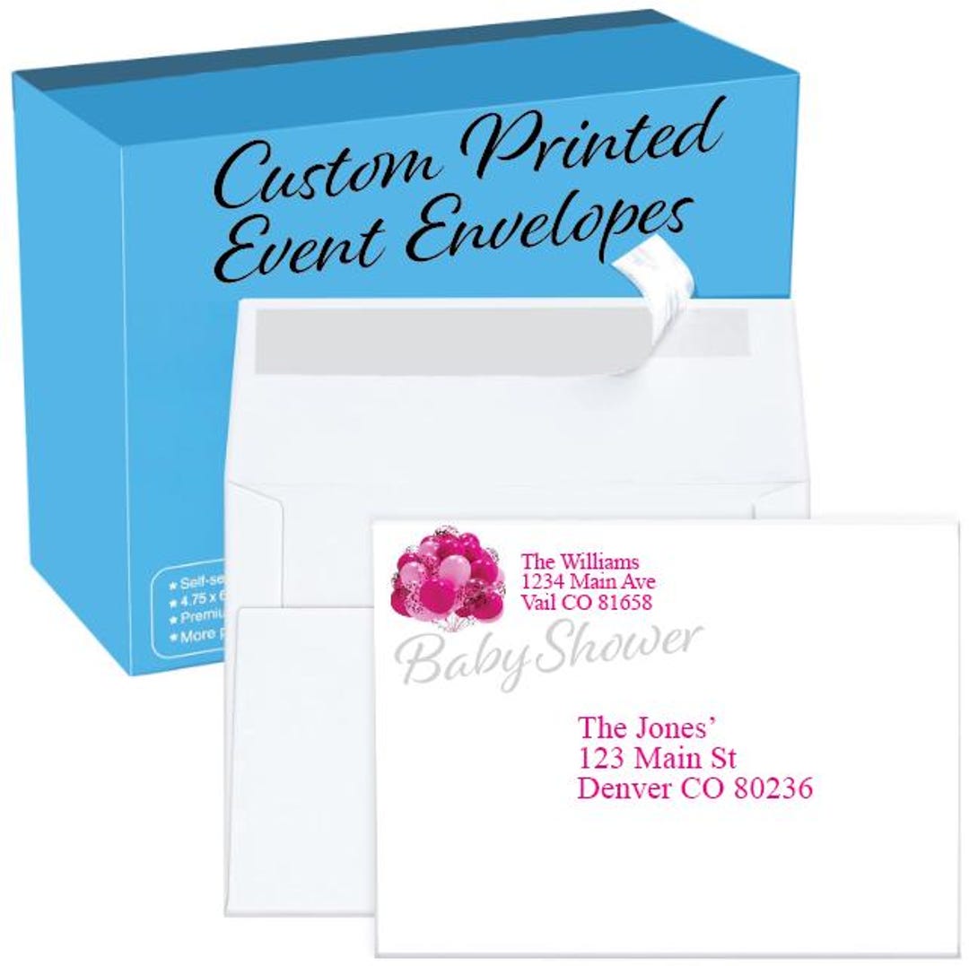 Custom Printed A6 Envelopes | Personalized Event Envelopes | Branded ...