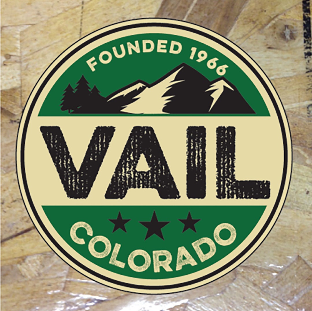 Vail Colorado Vintage Decal Sticker Ski Skiing Hike Snowboard Mountains ...