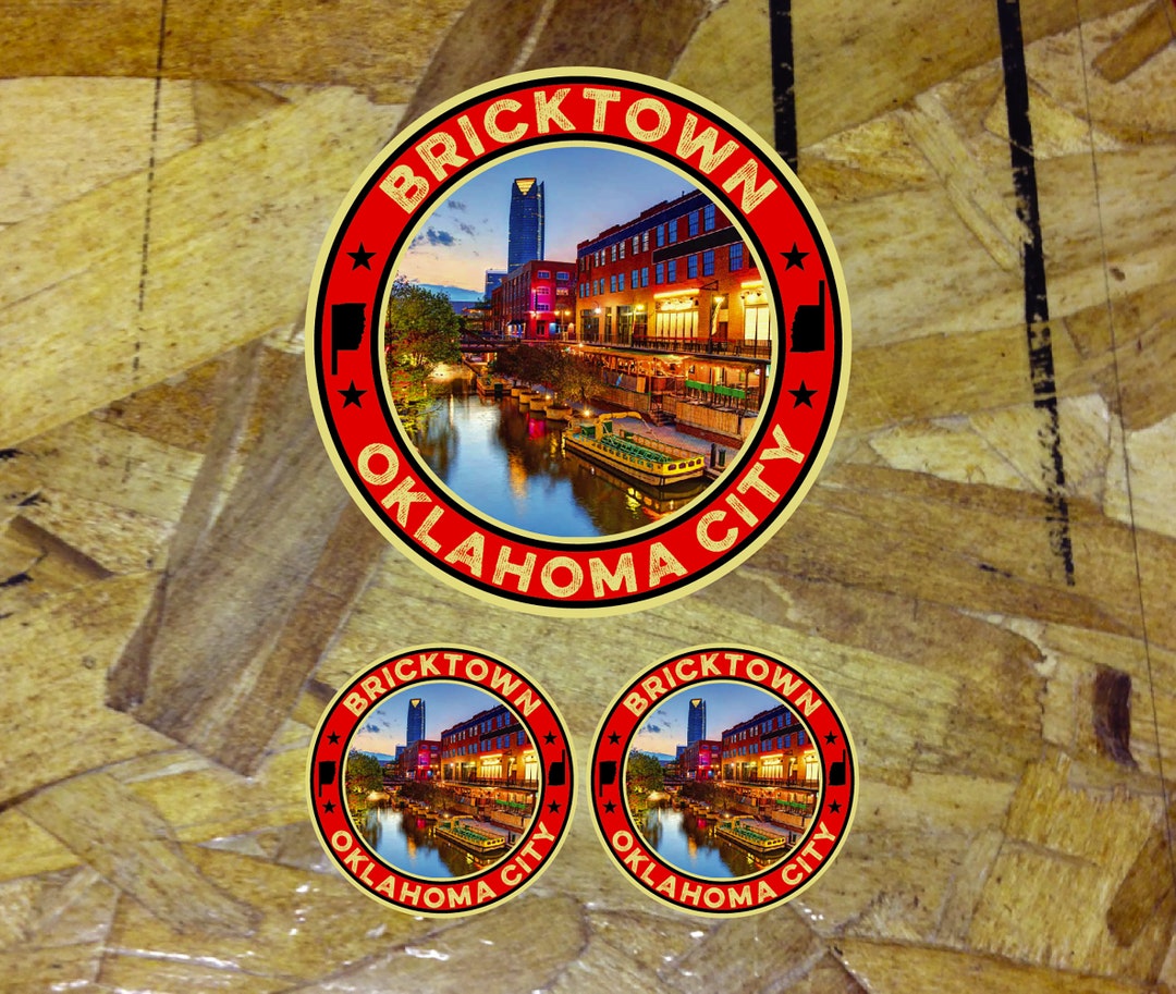 Bricktown OK Oklahoma OKC Vintage Decal Sticker 3.8" 3 for 1 - Etsy