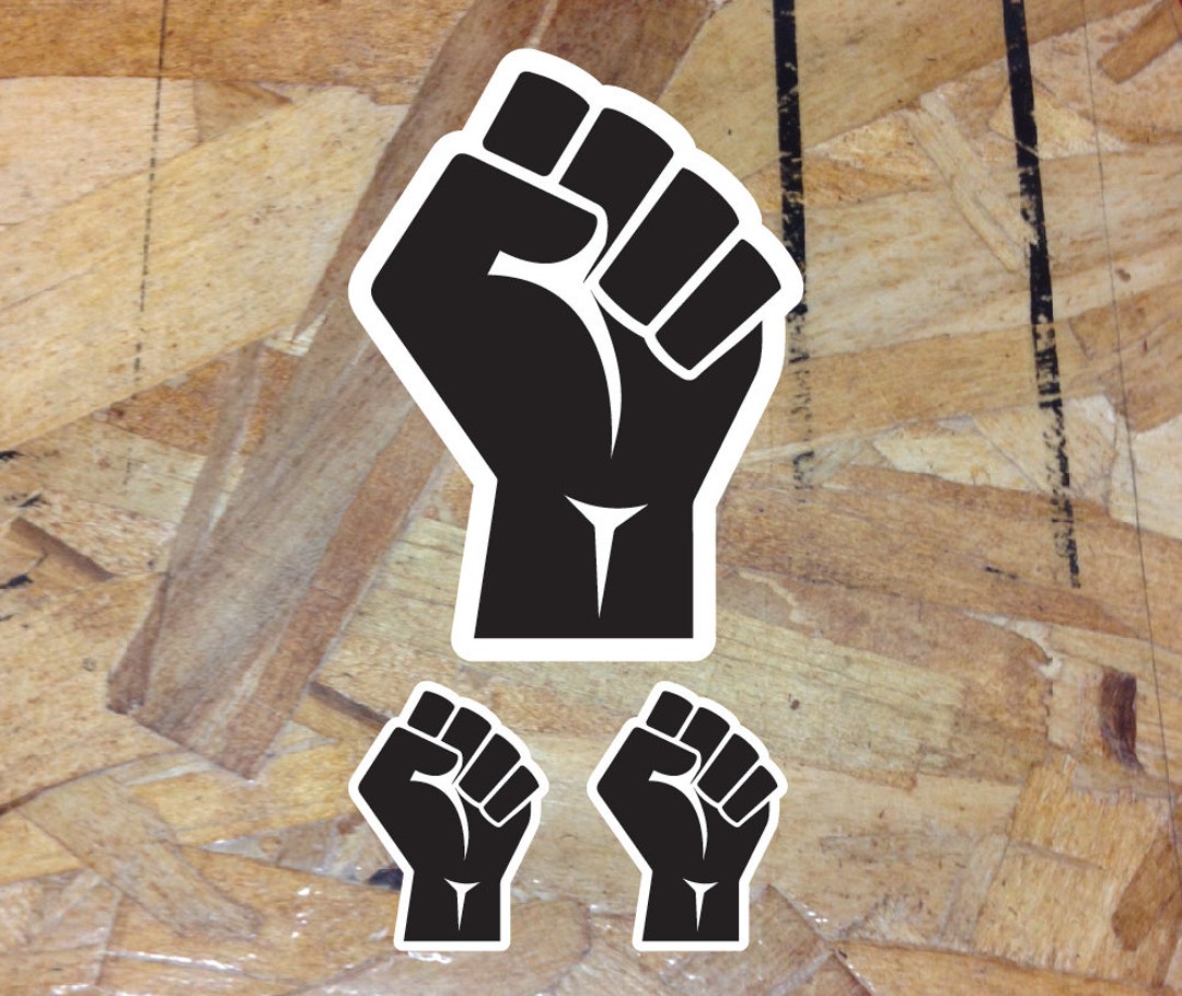 BLM Sticker Black Lives Matter Fist Black Power Strength Decal Vinyl 4 ...