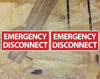 Emergency Generator Disconnect Sticker Decal Electrician ID Label Vinyl ...
