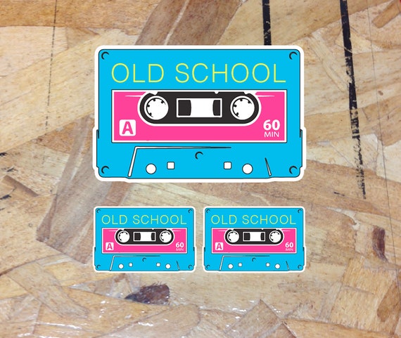 Old School Cassette Tape Sticker Vinyl Decal Bumper Neon - Etsy
