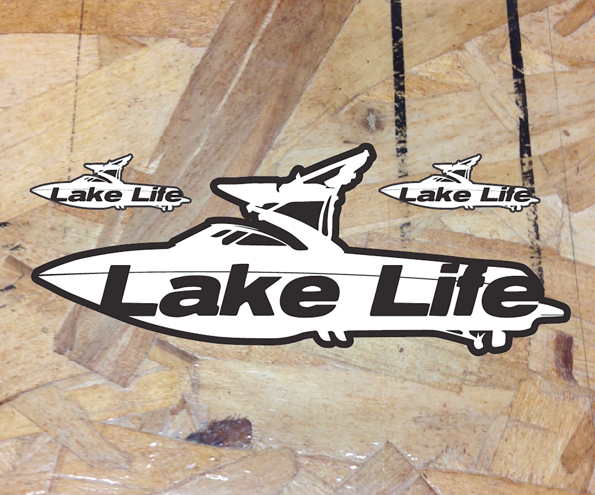 Lake Life Truck Car Window Inboard Sticker Ski Boat Wake Malibu Die Cut ...