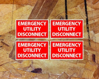 Emergency Disconnect Service Disconnect Sticker Decal Electrician Id ...