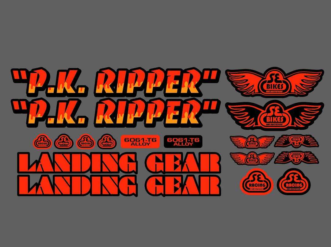 SE Bikes BMX PK Ripper Landing Gear Stickers Decals Bike Kit - Drip Kit ...