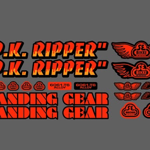 SE Bikes BMX PK Ripper Landing Gear Stickers Decals Bike Kit - Drip Kit ...