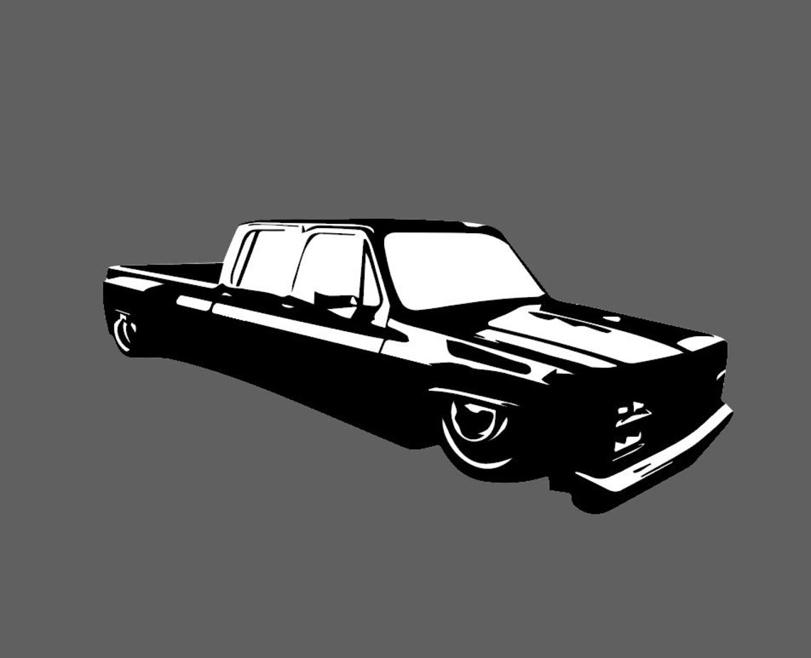 Dually Truck Slammed Low Life Lowered PNG & SVG Digital Download Vector ...