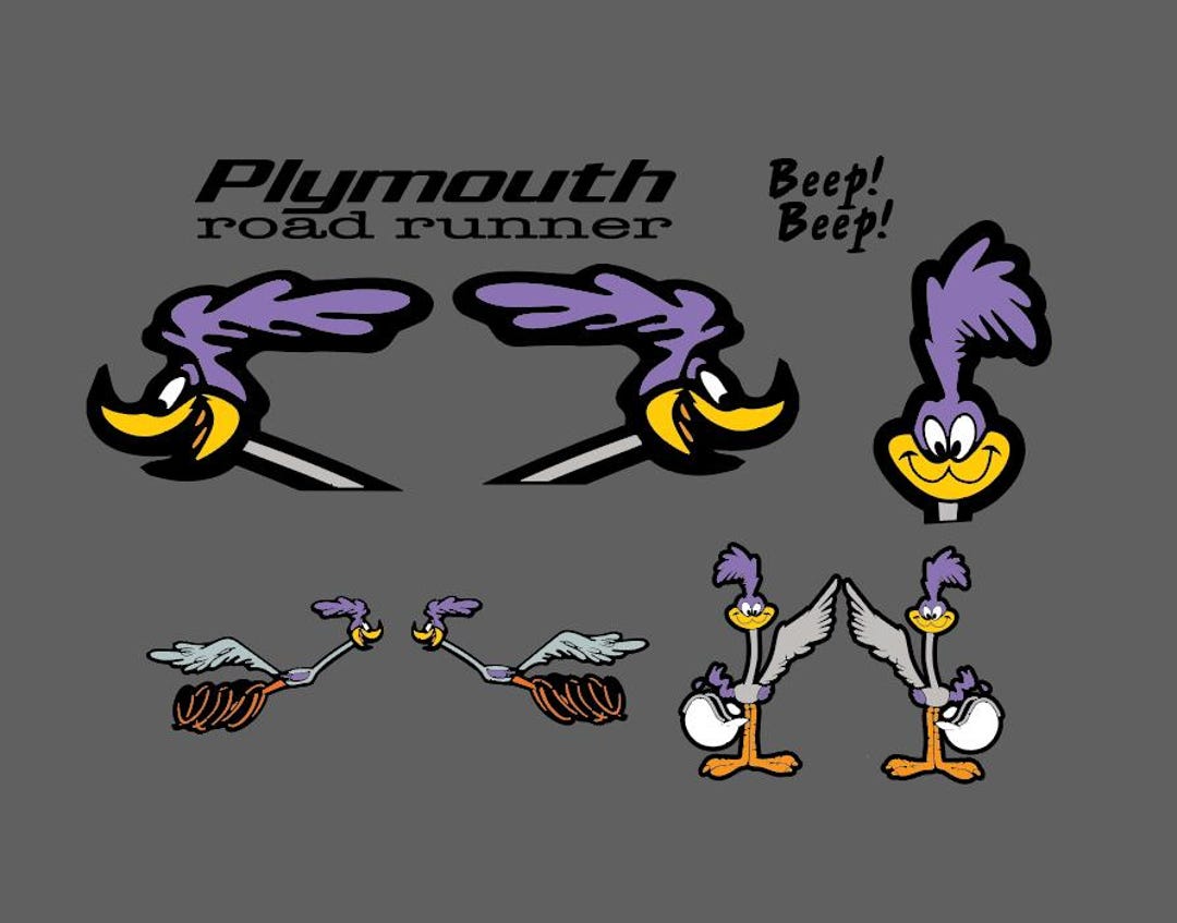 Plymouth Roadrunner Kit Hot Rod Digital Download Set Vector Editable ...