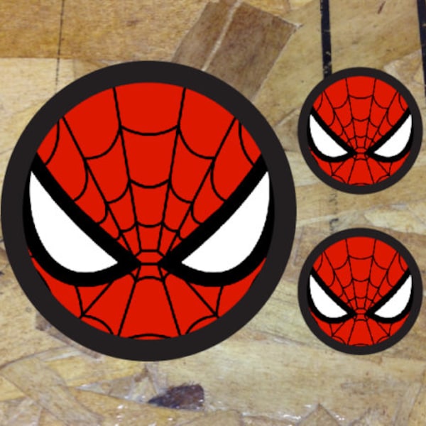 Spiderman Circle Stickers - Etsy