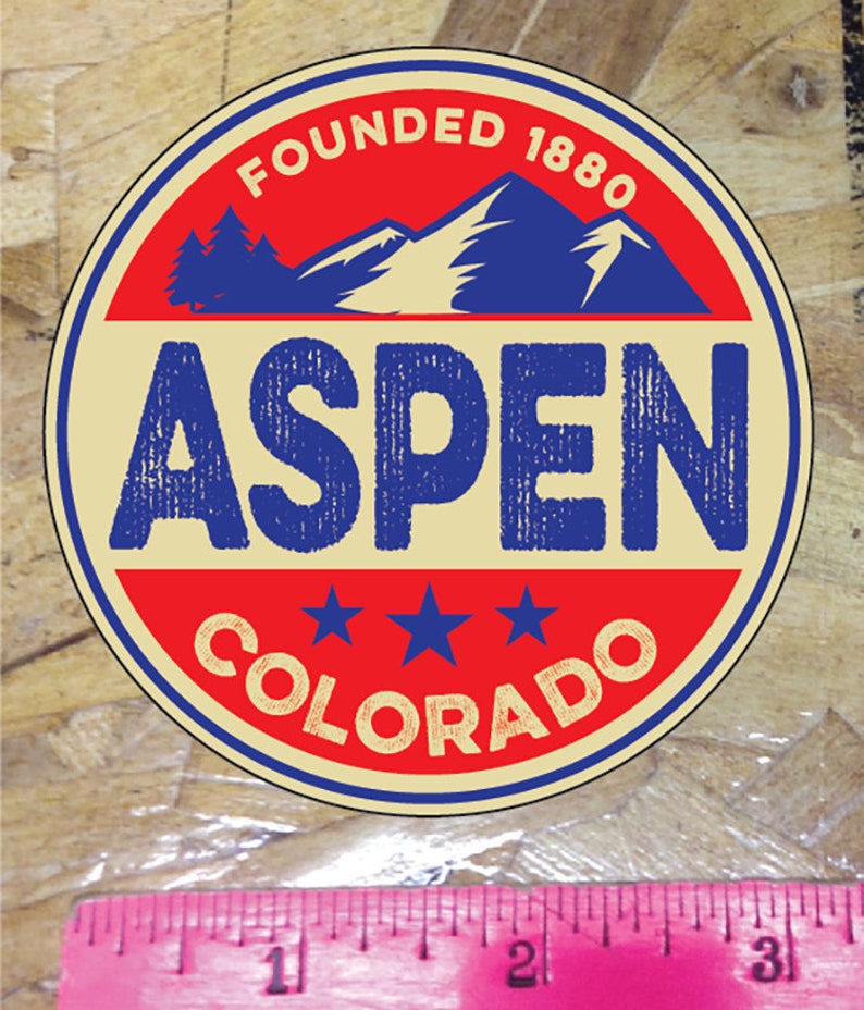 Aspen Colorado Vintage Decal Sticker Ski Skiing Hike Snowboard ...