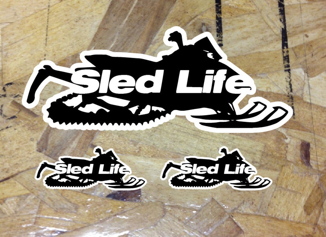 Sled Life Snowmobile Car Sticker Bumper Window Vinyl Decal - 5" Wide ...