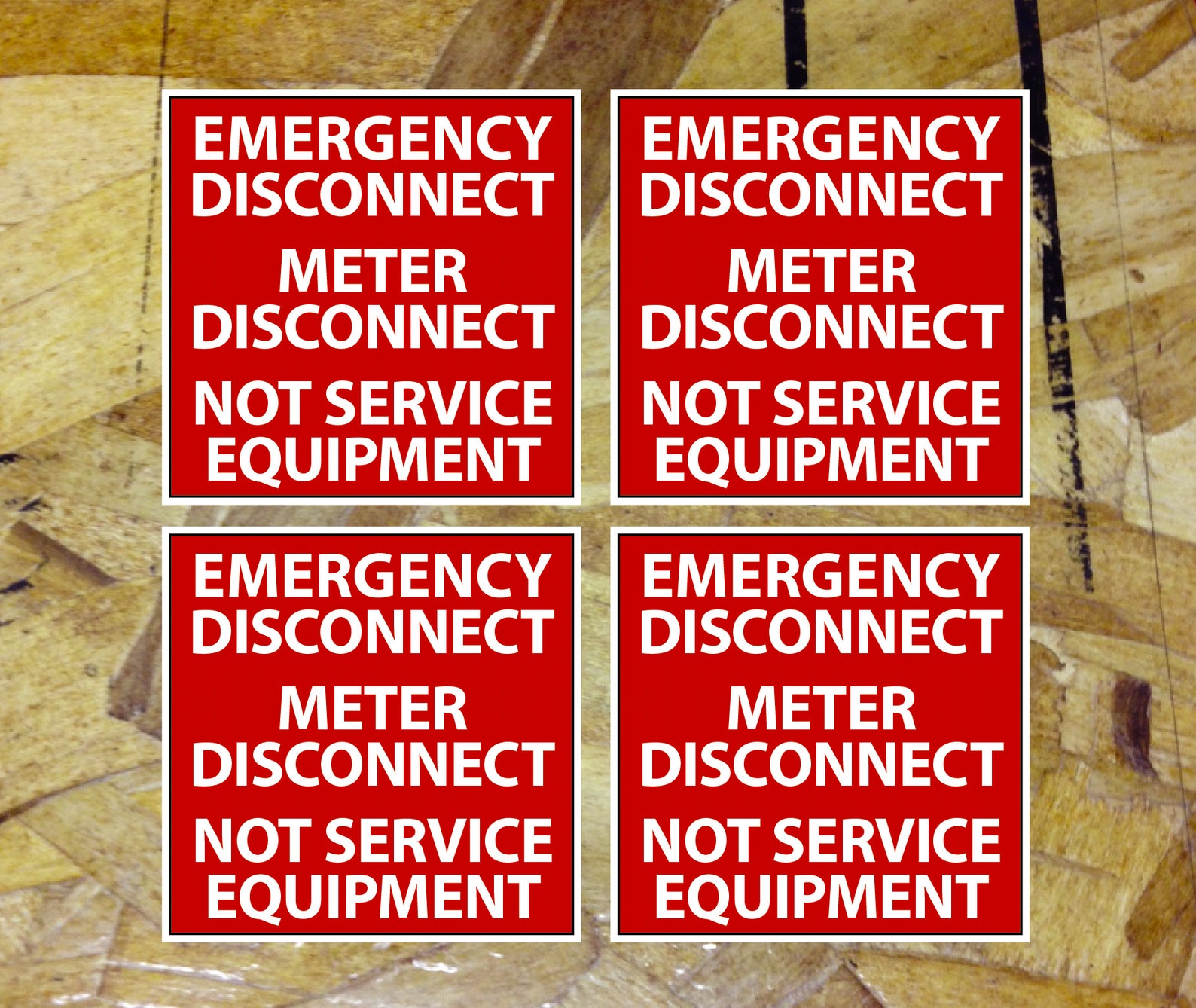 Emergency Disconnect Meter Disconnect Sticker Decal Electrician ID ...