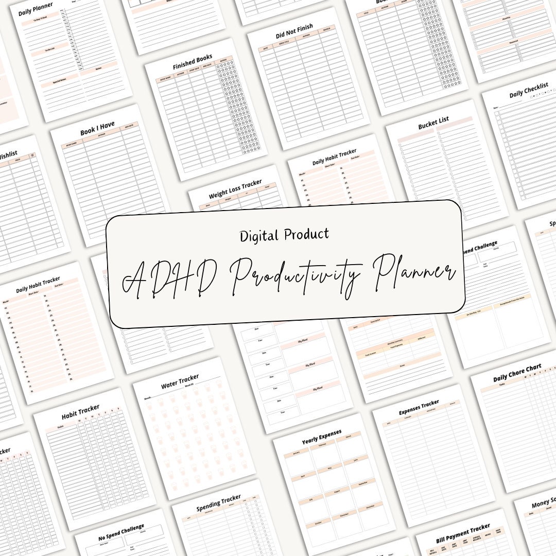 ADHD Productivity Planner, Daily Planner Notepad, Task Organizer, Focus ...