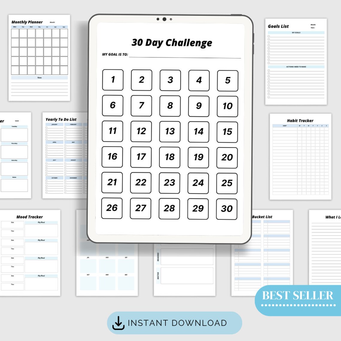 Goal Planning Workbook, Undated Planner, Productivity Journal, Self ...