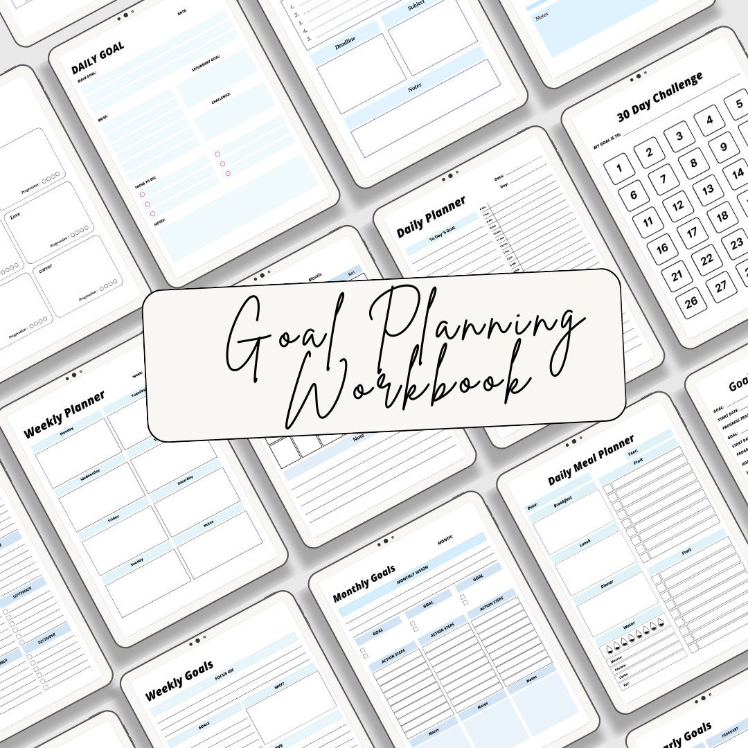 Goal Planning Workbook, Undated Planner, Productivity Journal, Self ...