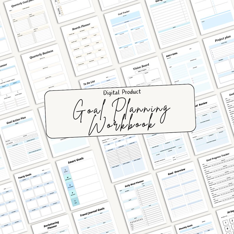 Goal Planning Workbook, Undated Planner, Productivity Journal, Self ...