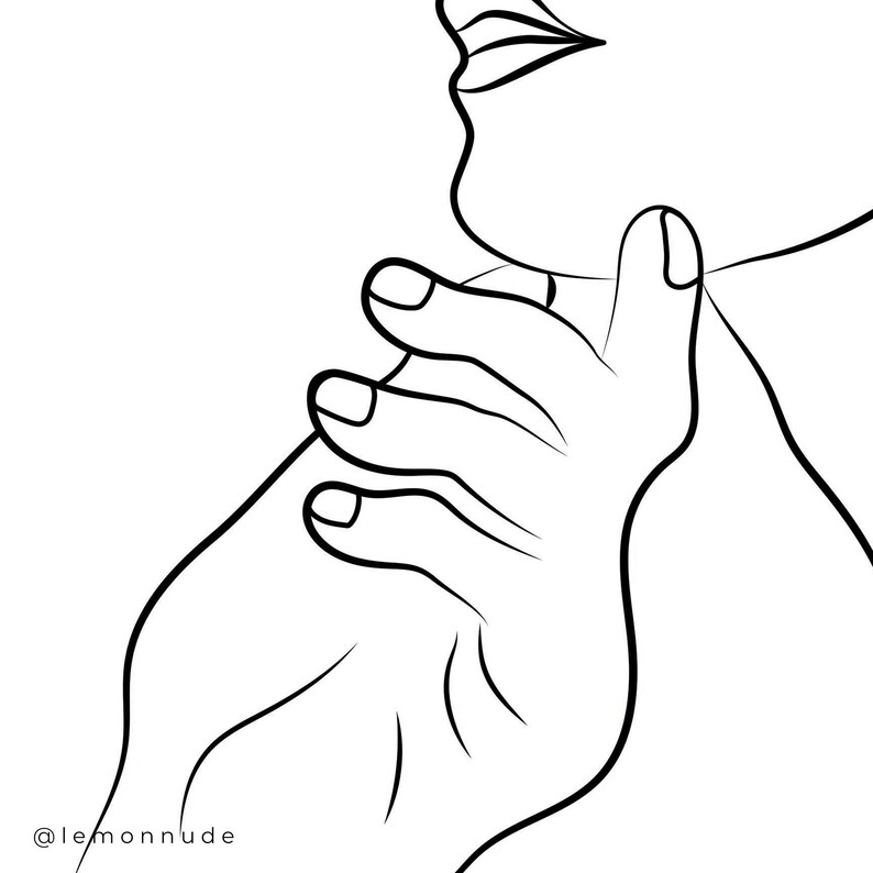 Sensual Touch 1intimacy Sex Erotic Line Art Minimalism Etsy