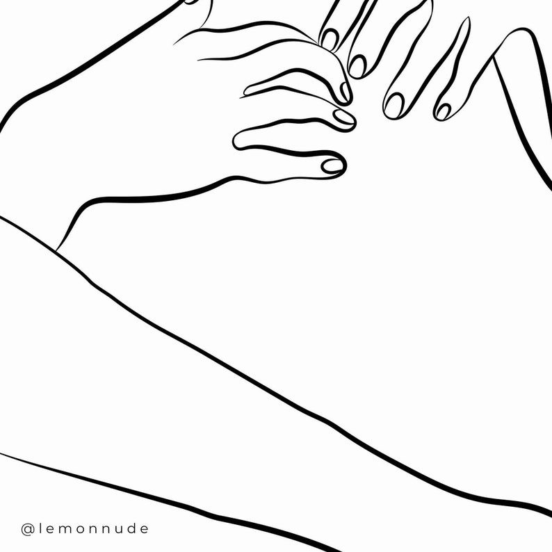 Him On Top Intimacy Sex Line Art Minimalism Black And Etsy