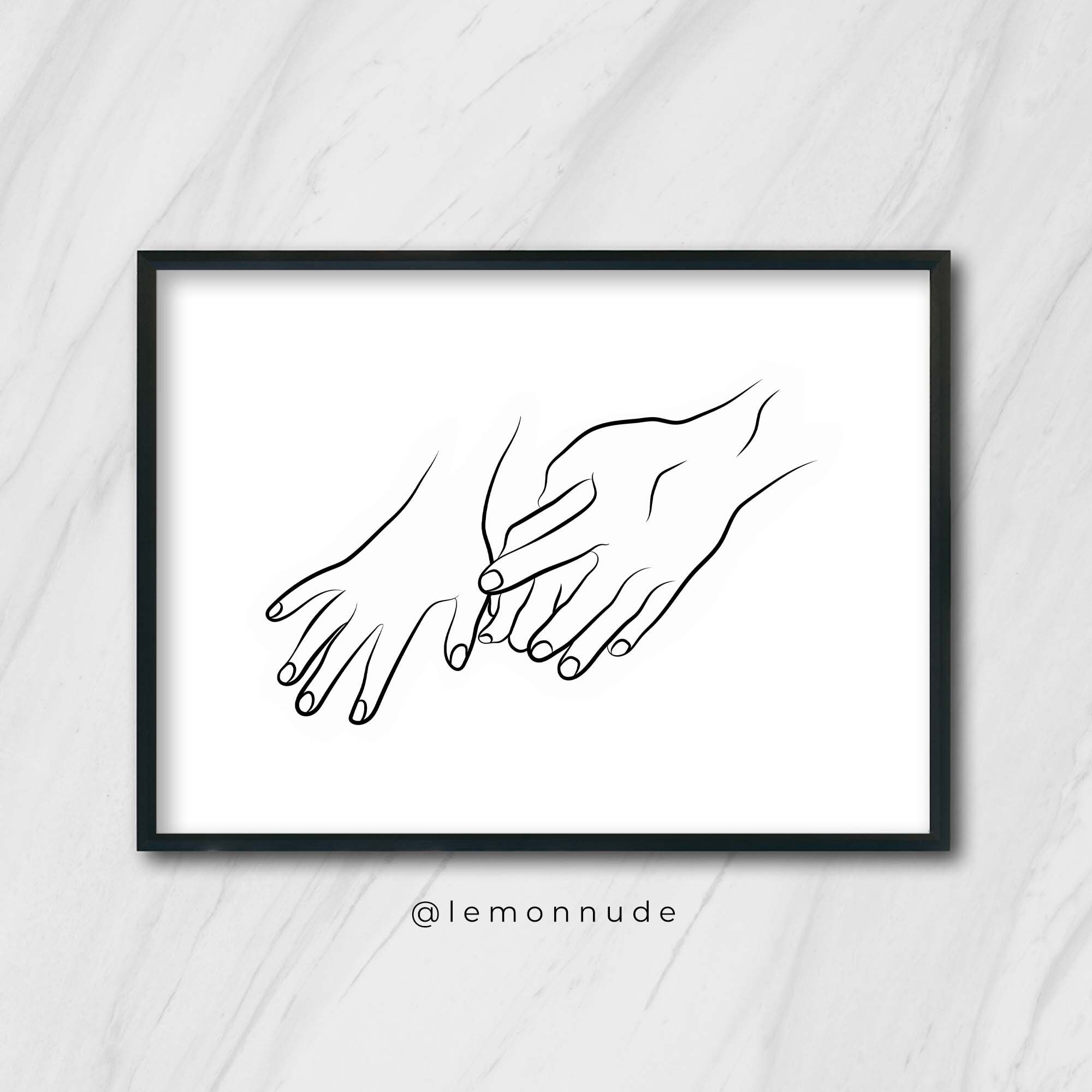 Hands Grabbing 3intimacy Sex Erotic Line Art Minimalism Black And White Sexy Art Wall