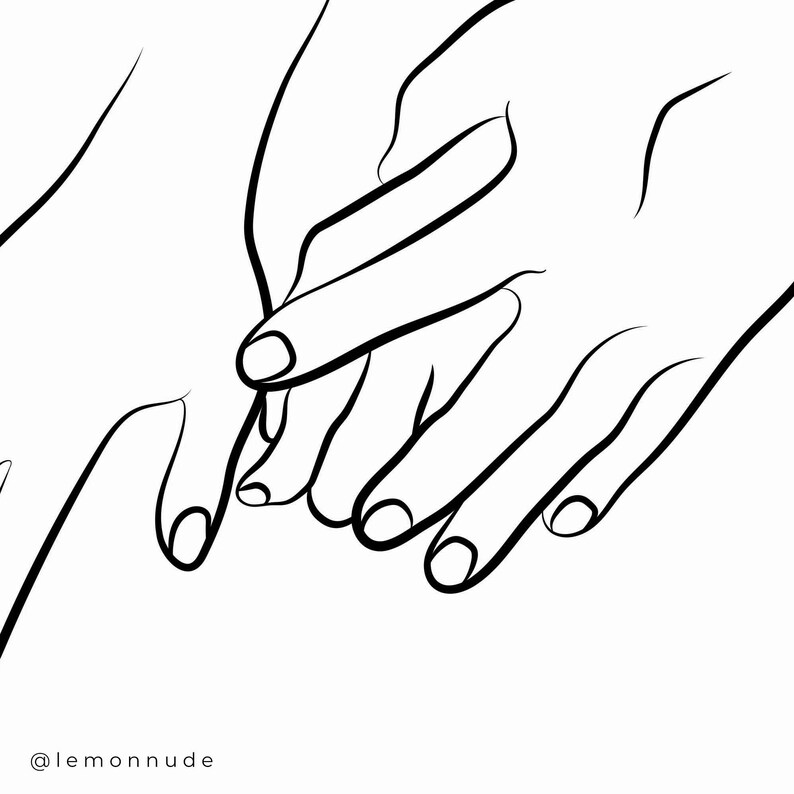 Hands Grabbing 3intimacy Sex Erotic Line Art Minimalism Black And White Sexy Art Wall 
