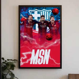 Messi, Suarez, Neymar Printable Download | Iconic MSN Trio Football Art ...