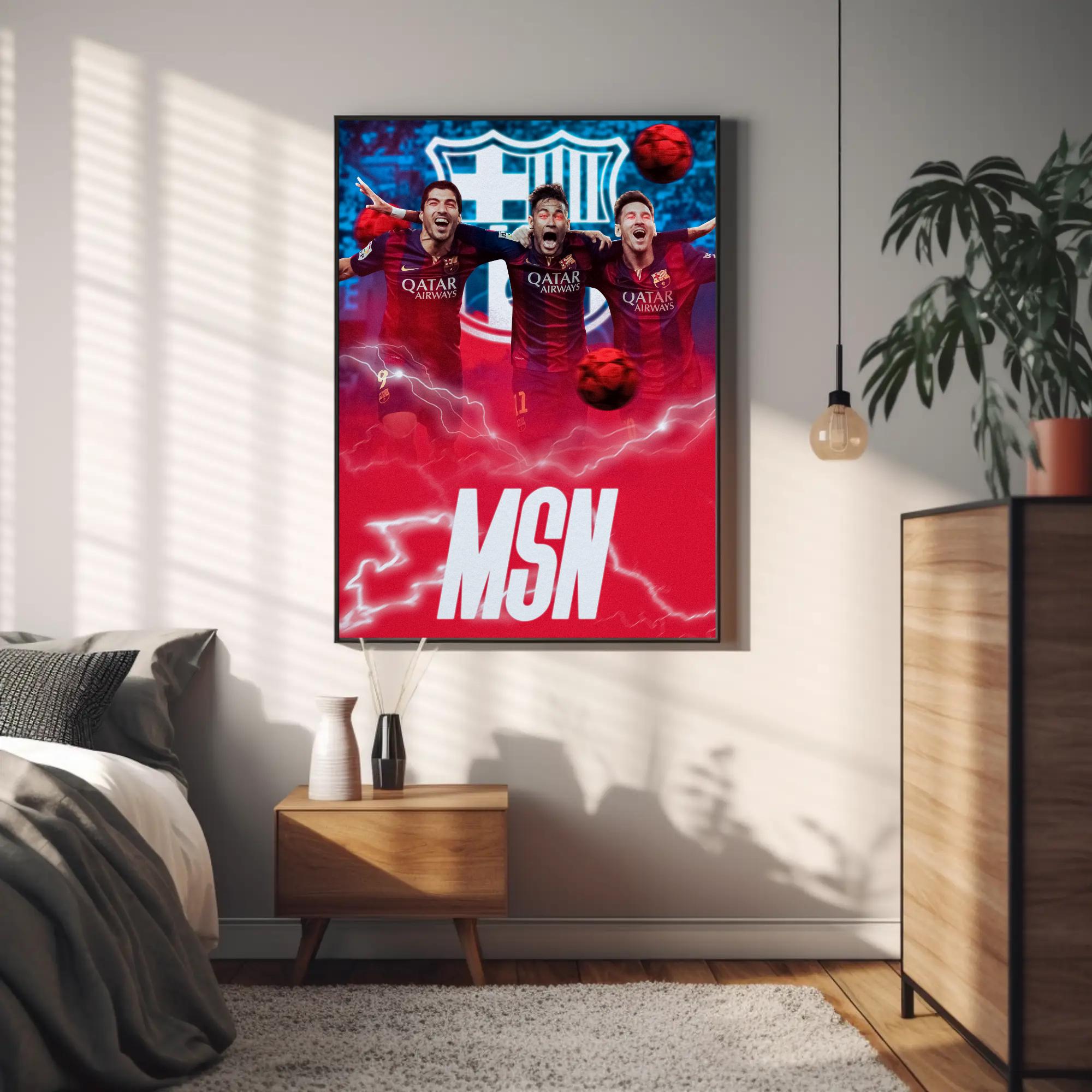 Messi, Suarez, Neymar Printable Download | Iconic MSN Trio Football Art ...