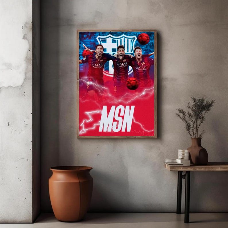 Messi, Suarez, Neymar Printable Download | Iconic MSN Trio Football Art ...